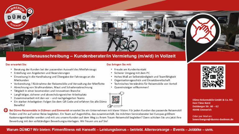 Kundenberater Vermietung Emmerich - DÜMO Dülmen